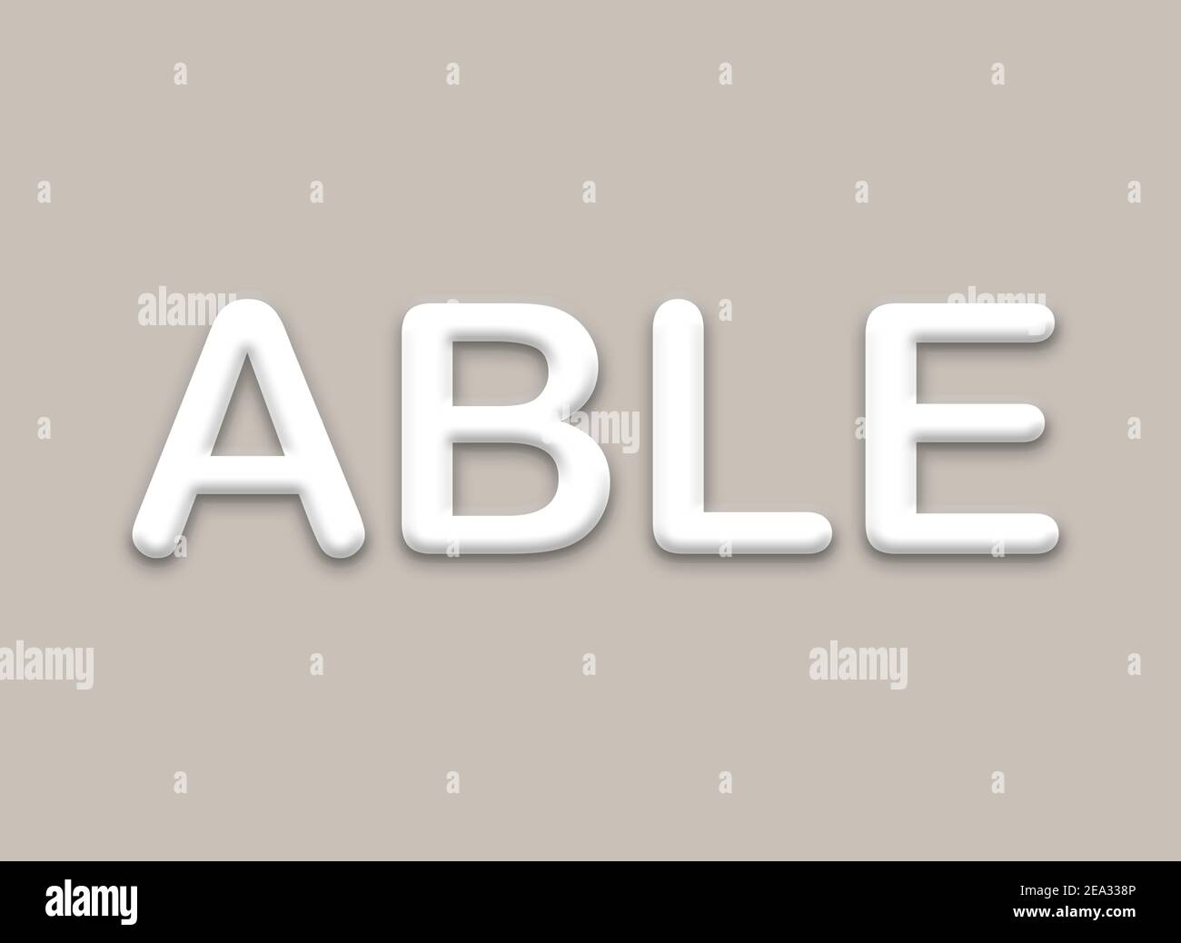 ABLE Text Design Illustration. Business Text Banner stationary poster ...