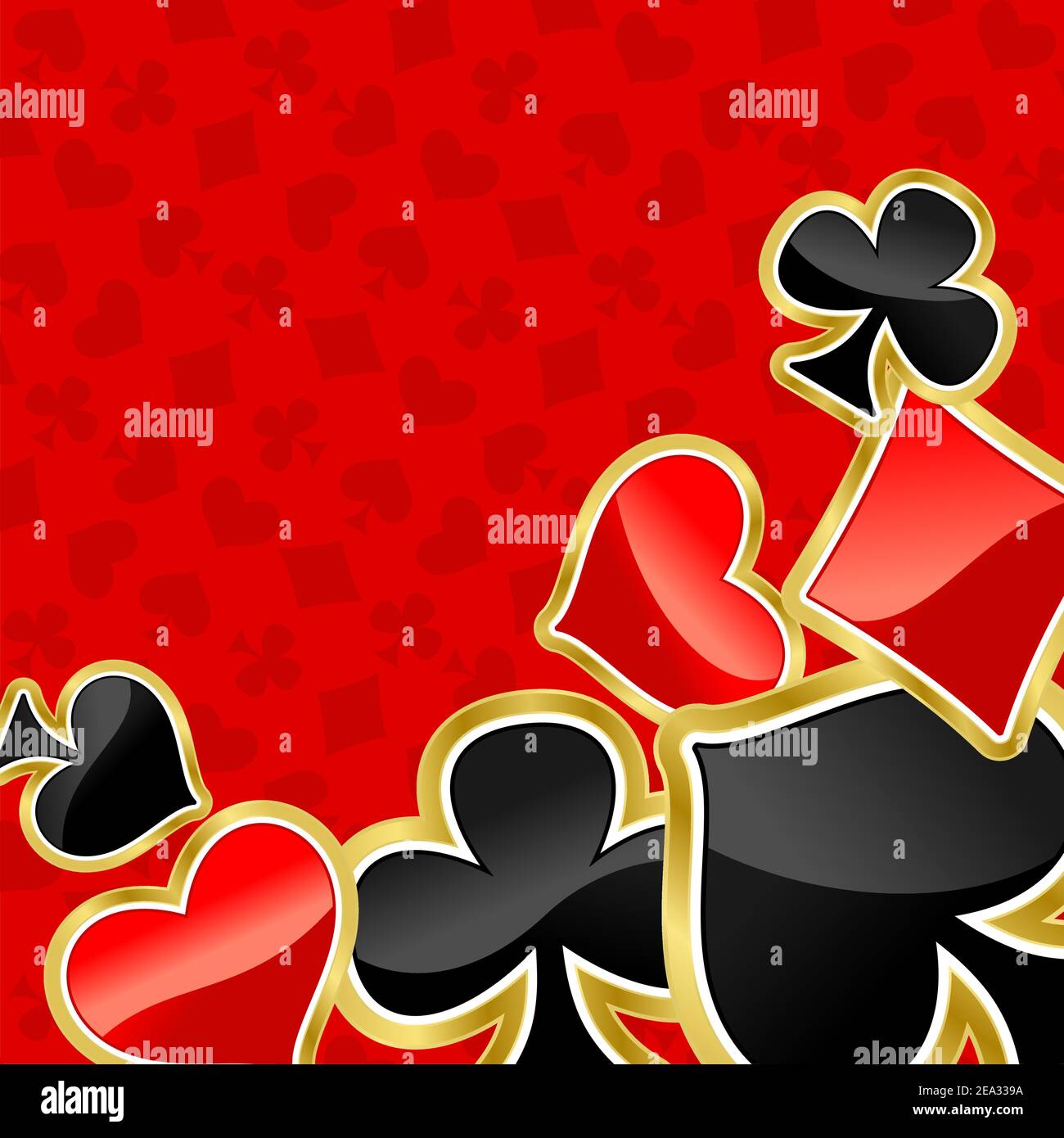Poker background with symbols of cards for design Stock Vector Image ...