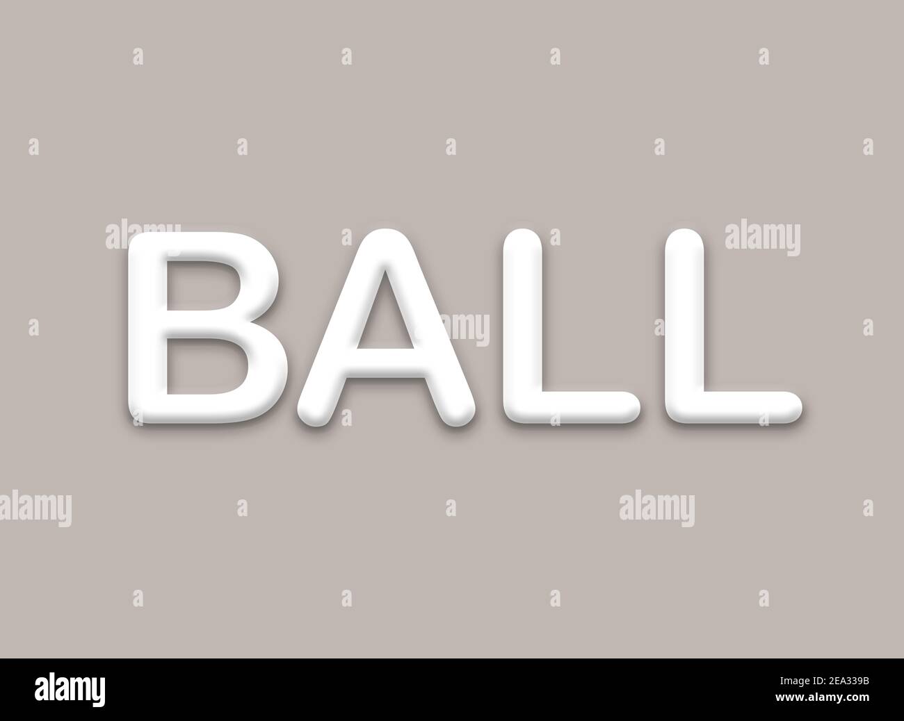BALL Text Design Illustration. Business Text Banner stationary poster ...