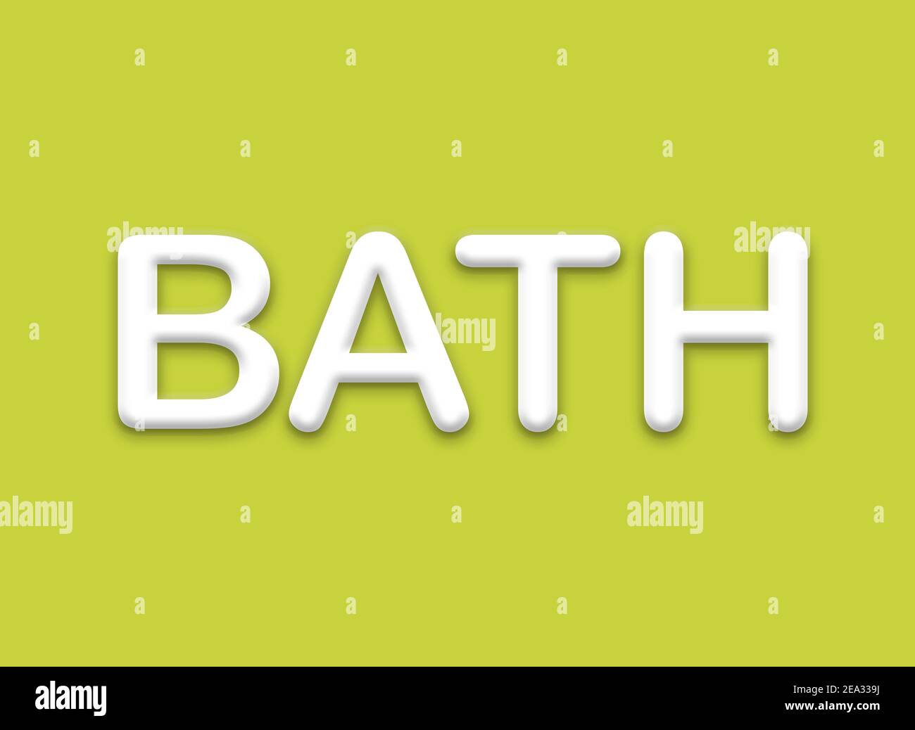 BATH Text Design Illustration. Business Text Banner stationary poster ...