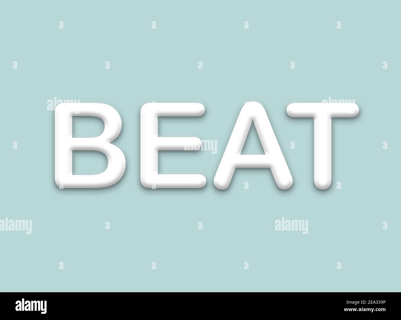 BEAT Text Design Illustration. Business Text Banner stationary poster ...