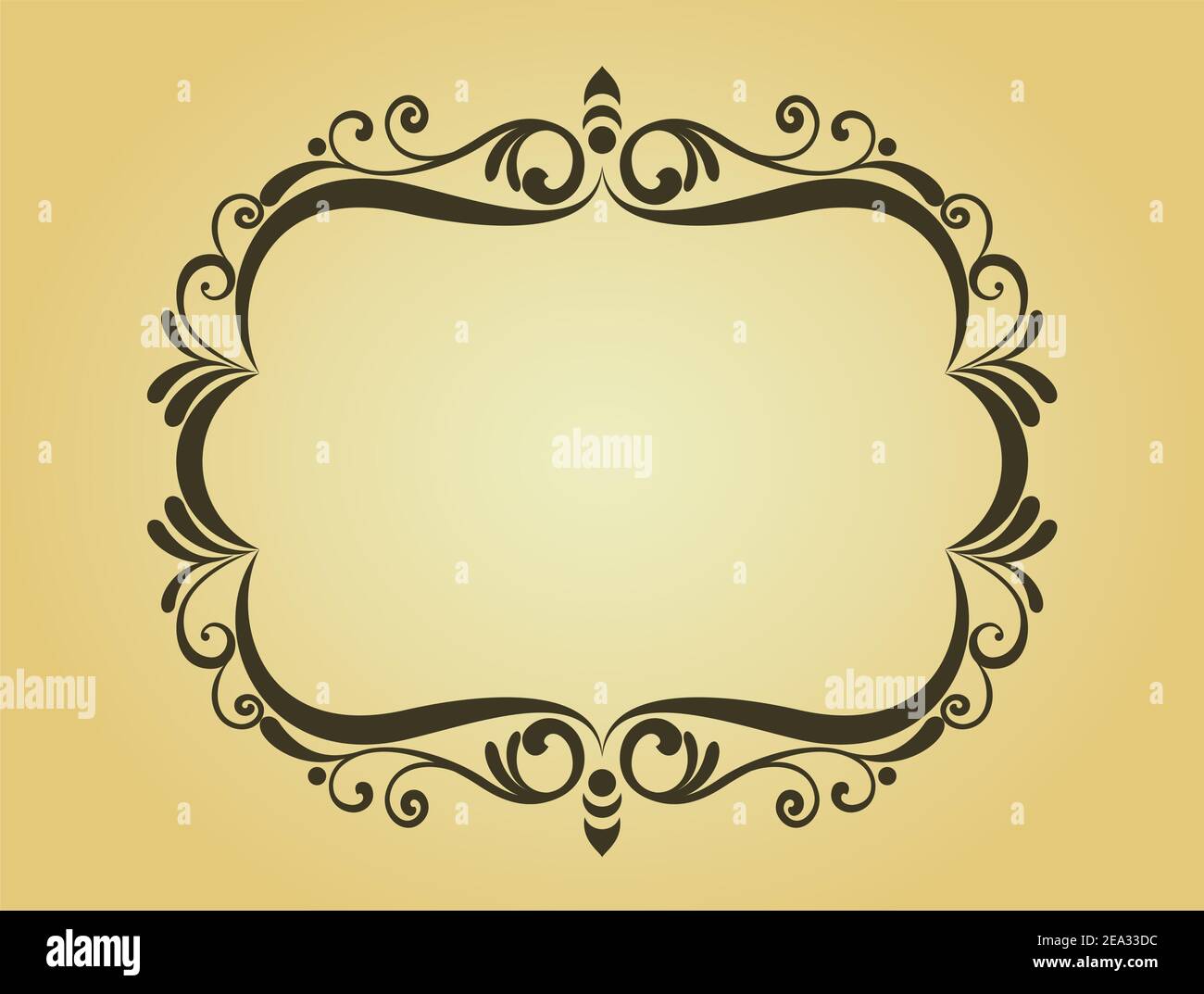 Vintage frame in victorian style for design as a background Stock ...