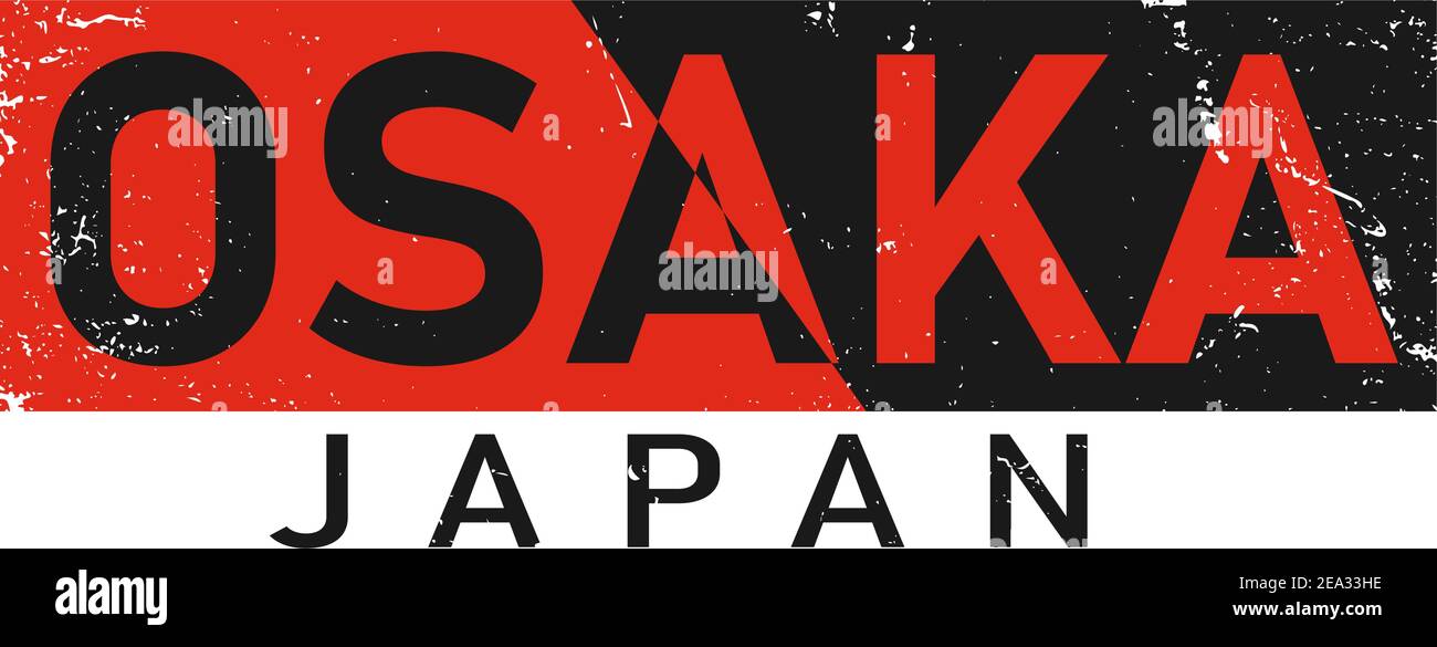 Osaka, Japan slogan for t-shirt design. Tee shirt typography graphics ...