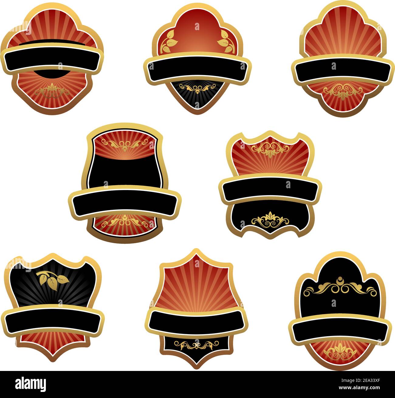 Set of brown labels for design food and beverages Stock Vector Image ...