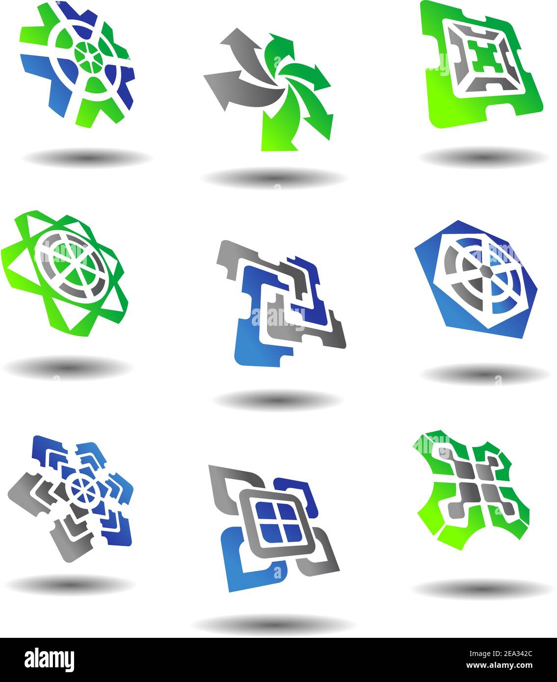 Set of color abstract symbols for design Stock Vector Image & Art - Alamy