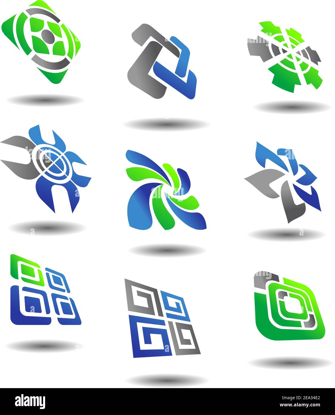 Set of color abstract symbols for design Stock Vector Image & Art - Alamy