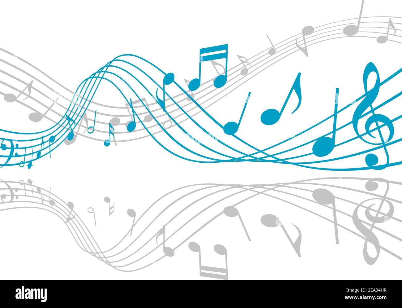 Notes with music elements as a musical background design Stock Vector ...