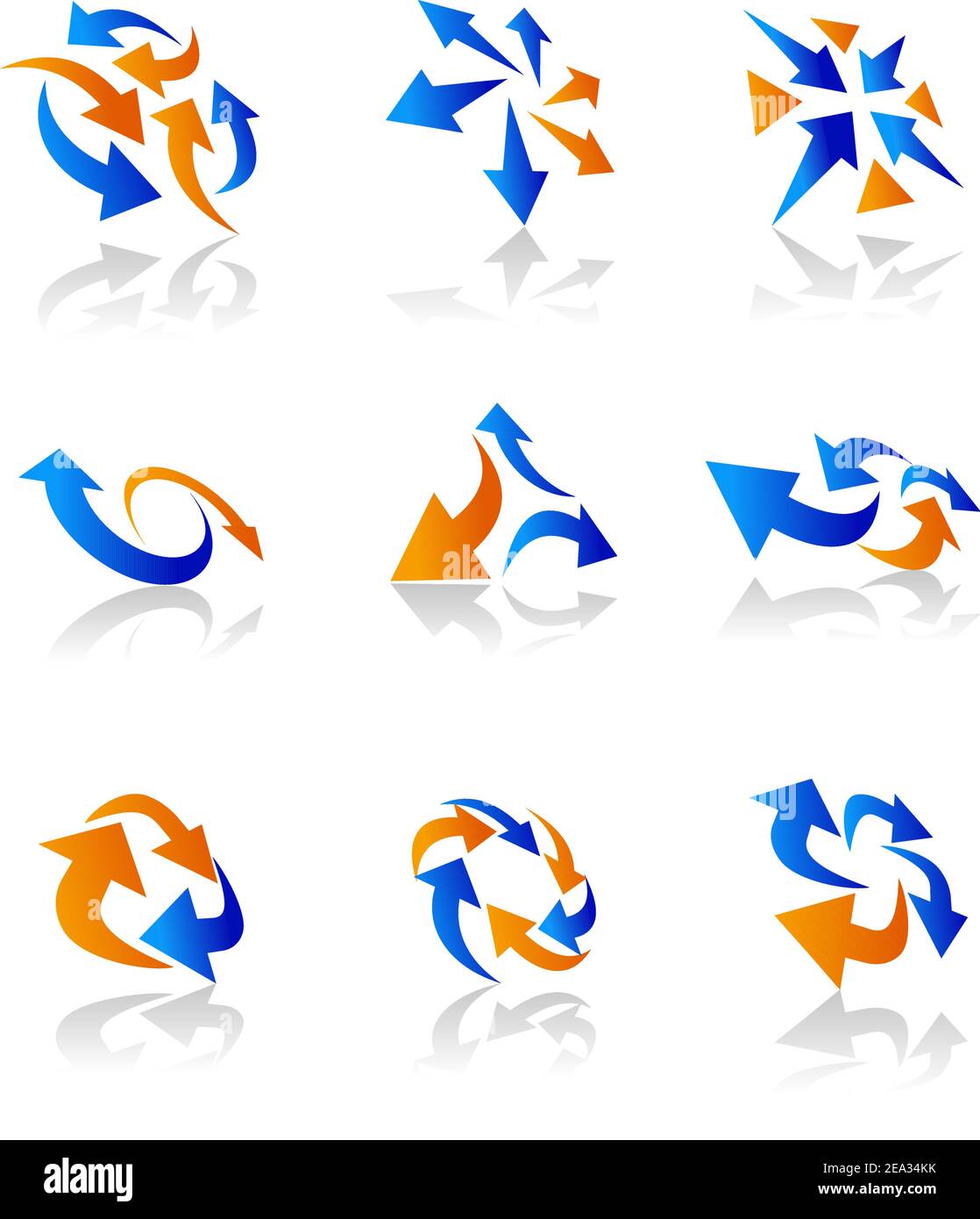 Set of arrow icons for web design isolated on white Stock Vector Image ...