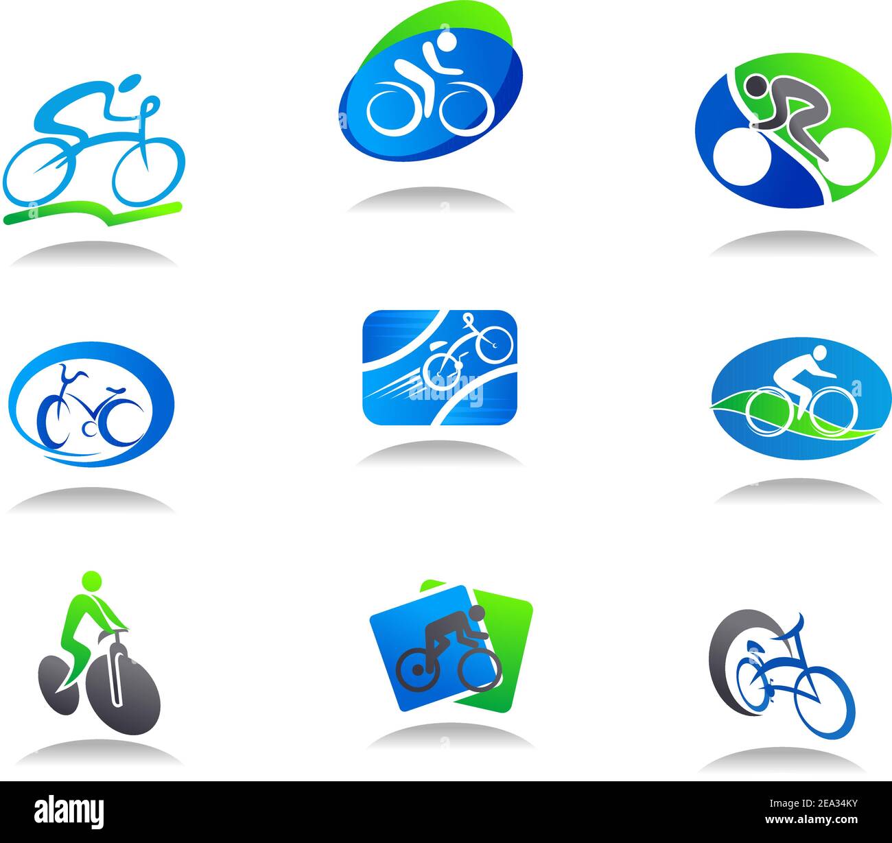 Set of bicycle sport icons for design Stock Vector Image & Art - Alamy