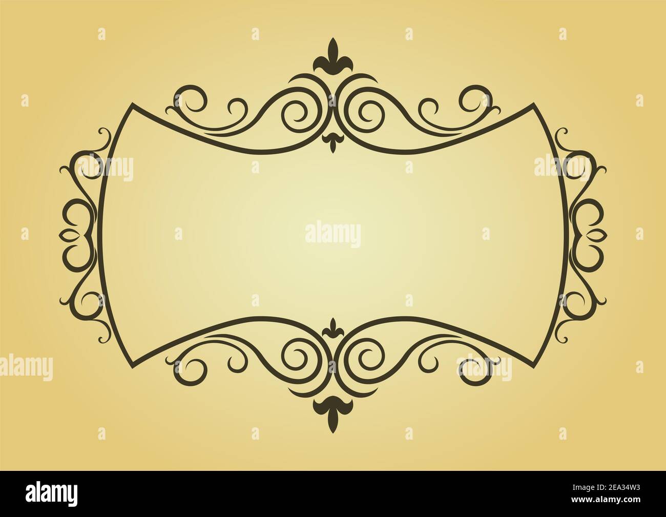 Vintage frame in victorian style for design as a background Stock ...
