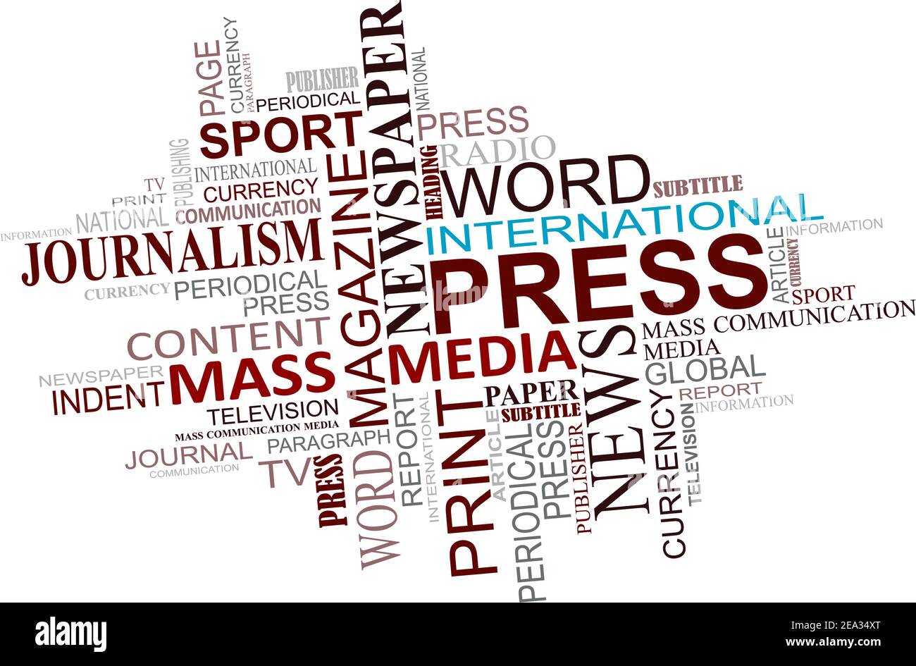 Media and journalism tags cloud for design Stock Vector Image & Art - Alamy