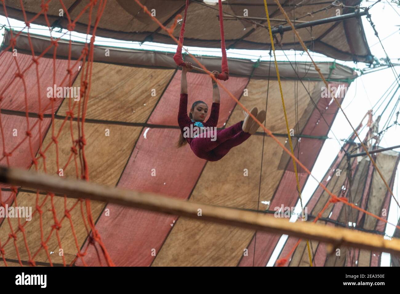 Lucky Irani Circus performing in Nankana Sahib, Punjab, Pakistan Stock ...