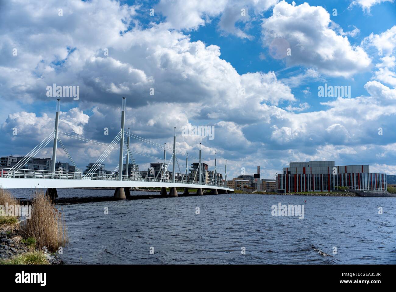 Jonkoping City and Lake with Munksjo Bridge in Sweden Stock Photo - Alamy