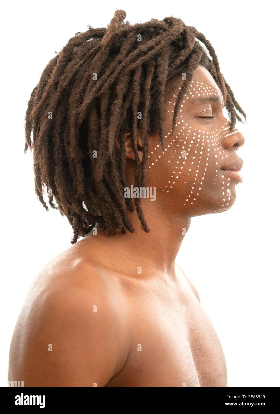 A portrait of a man with bare torso Stock Photo - Alamy