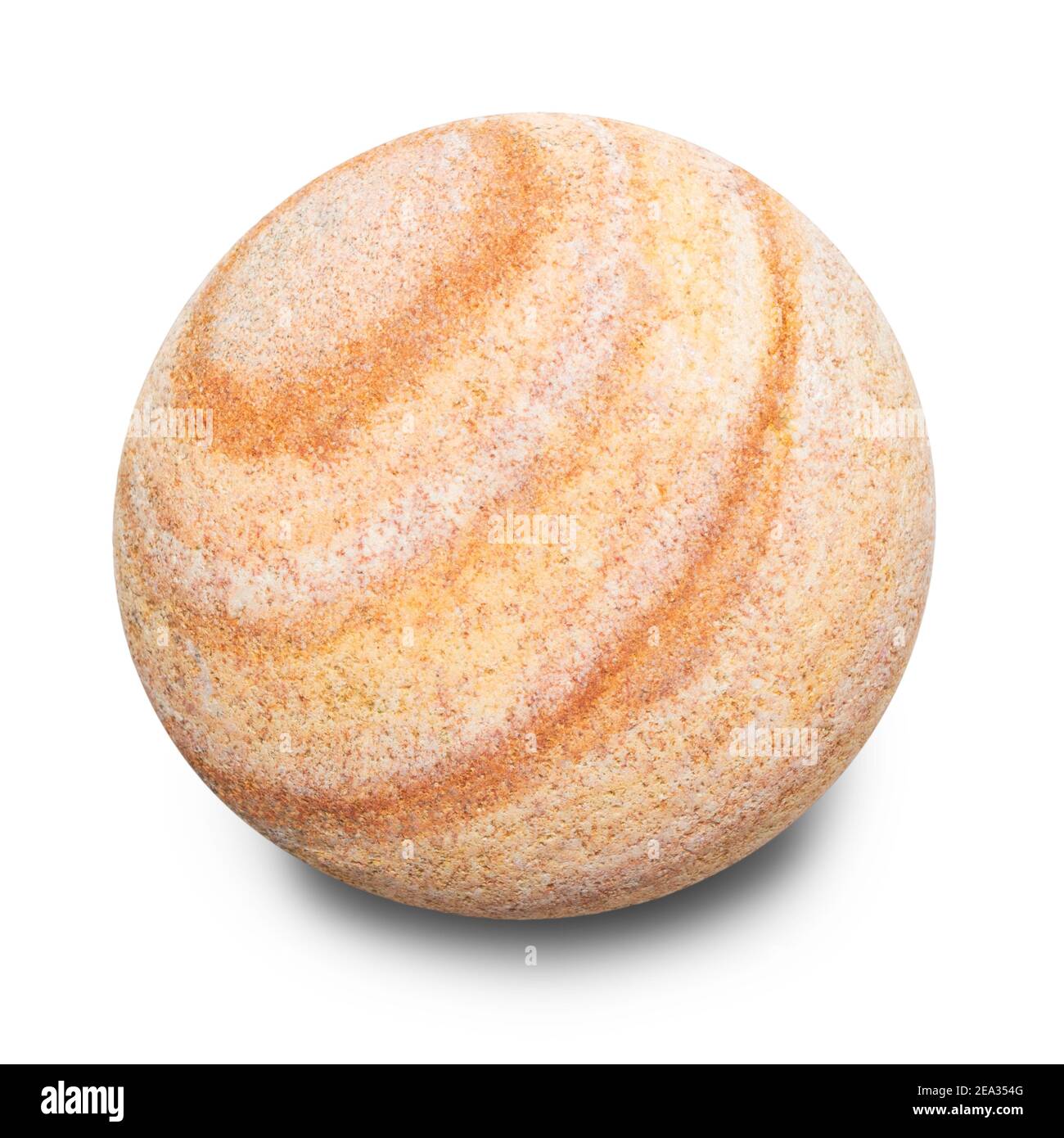 Pebble. Smooth red sea stone isolated on white background with shadows ...