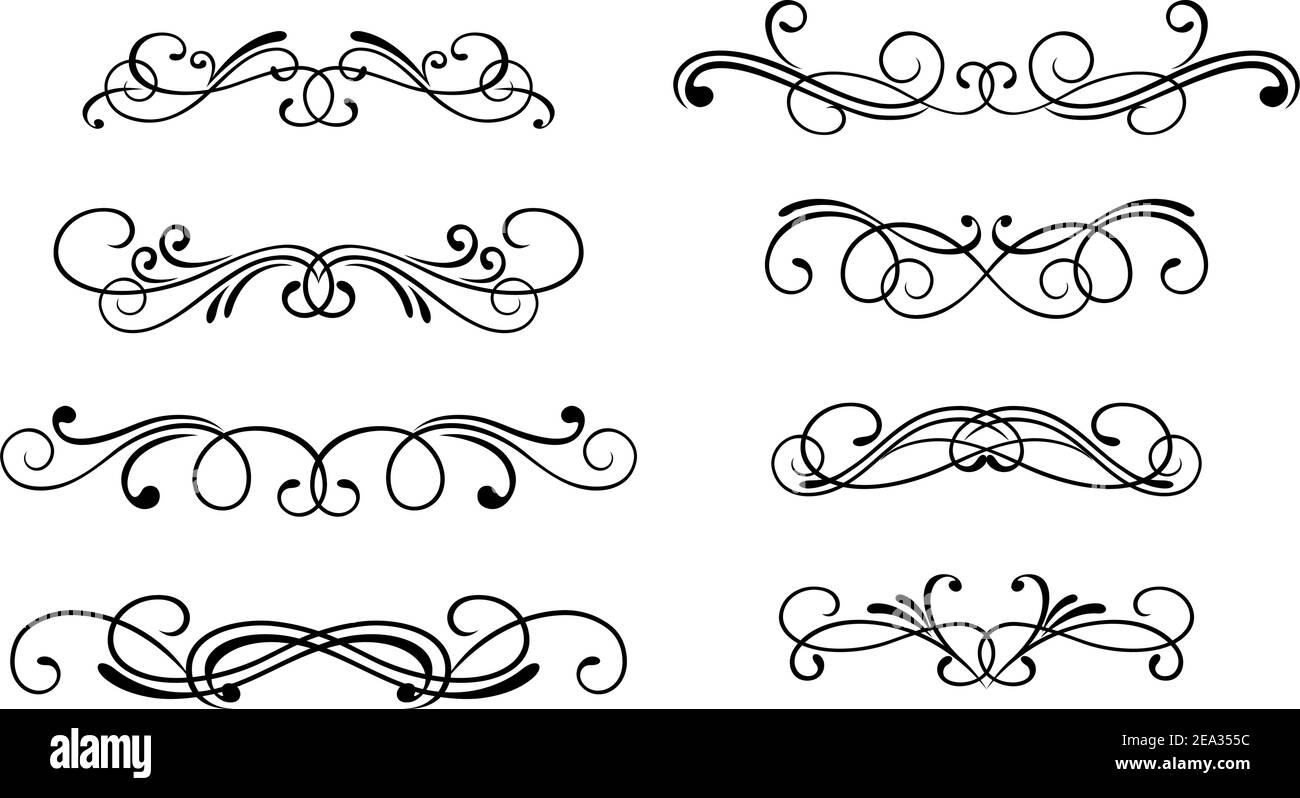 Swirl elements and monograms for design and decorate Stock Vector Image ...