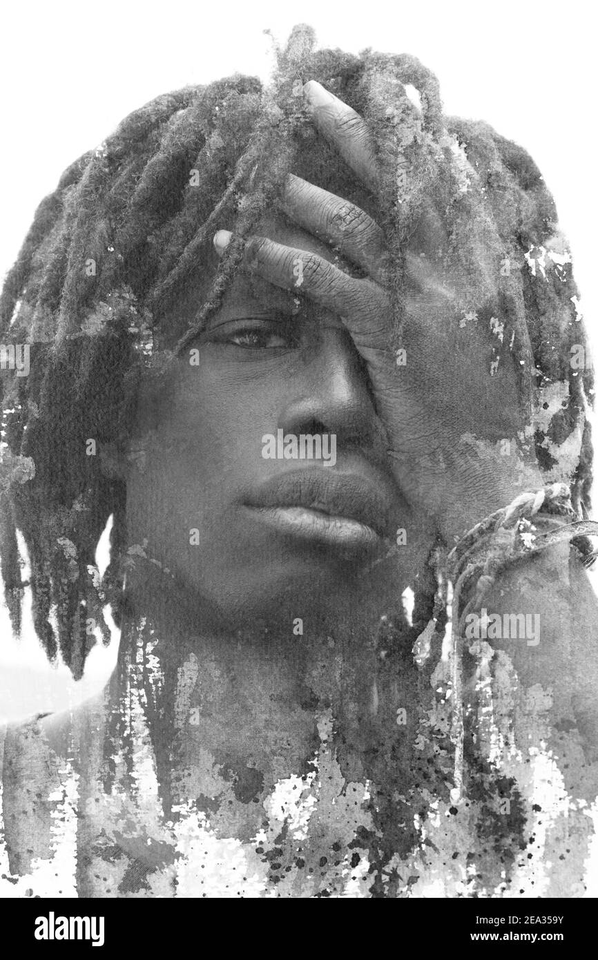 Daubs of paint Black and White Stock Photos & Images - Alamy