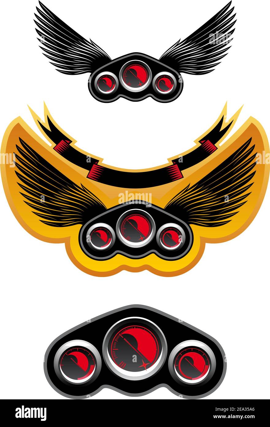 Isolated racing symbols and icons for design Stock Vector Image & Art ...