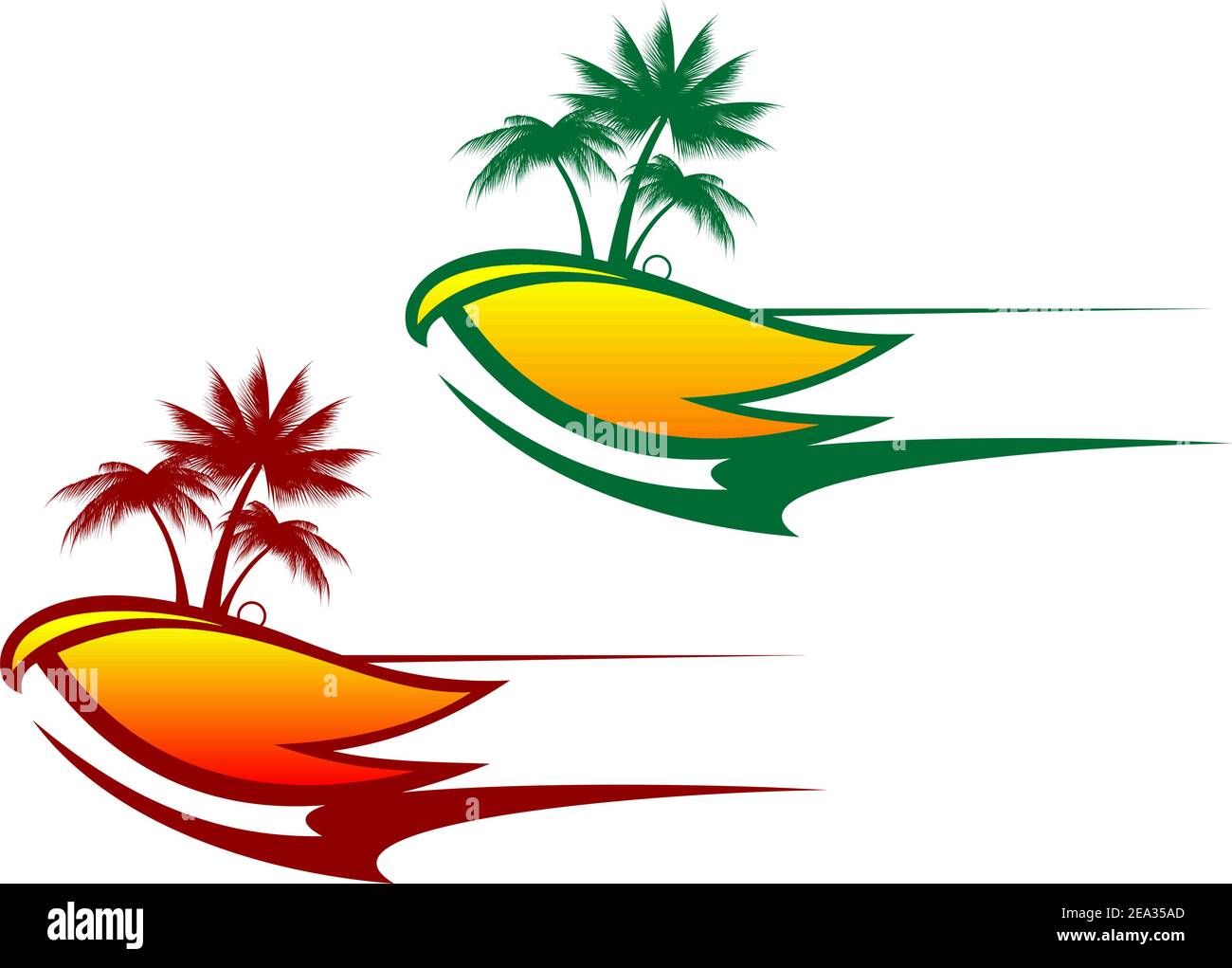 Tropical abstract background with palms and circles Stock Vector Image ...