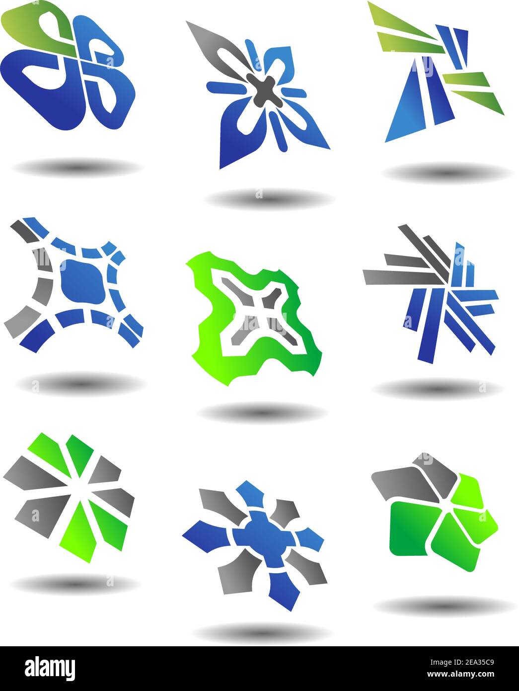Set of different abstract symbols for design Stock Vector Image & Art ...