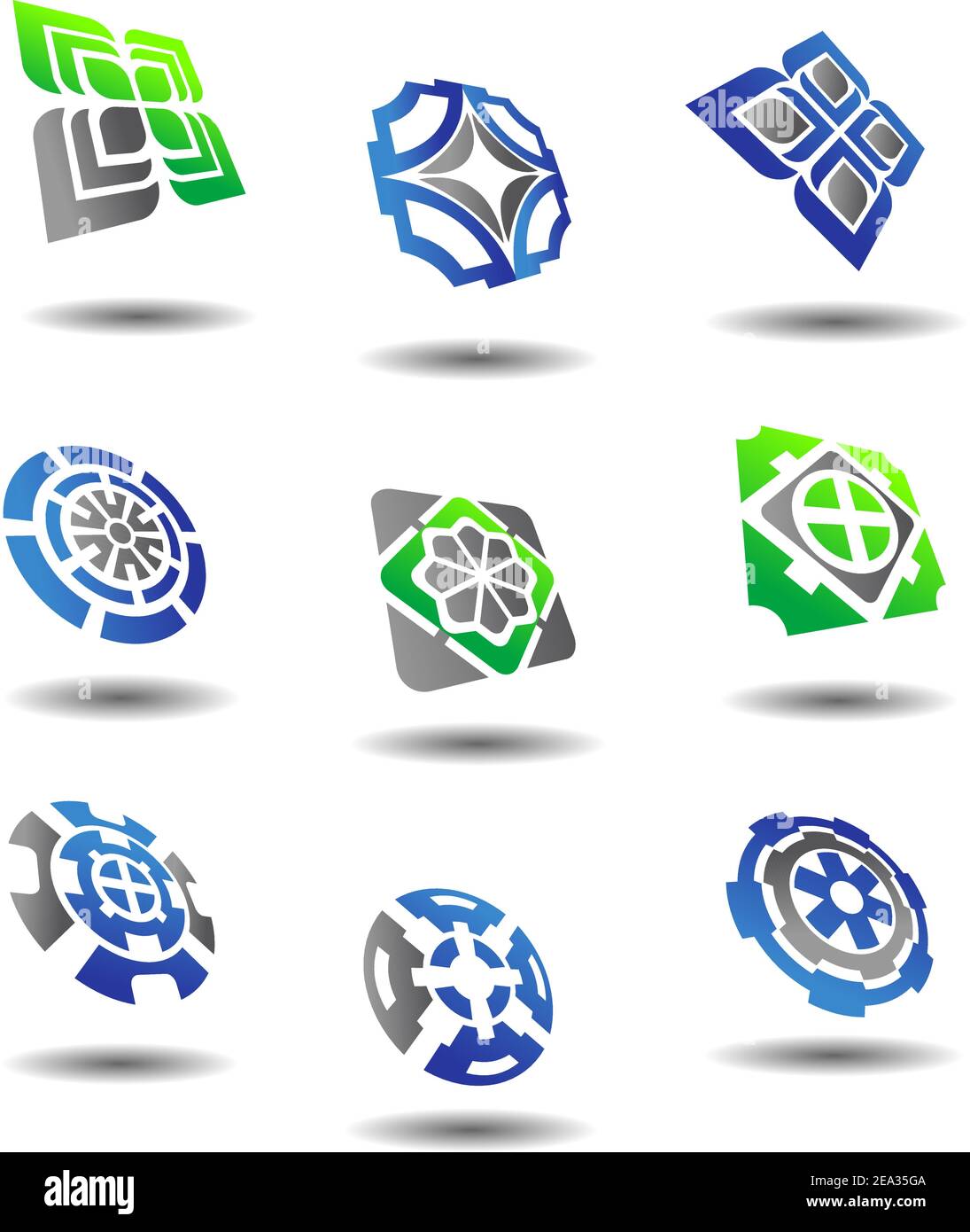 Set of color abstract symbols for design Stock Vector Image & Art - Alamy