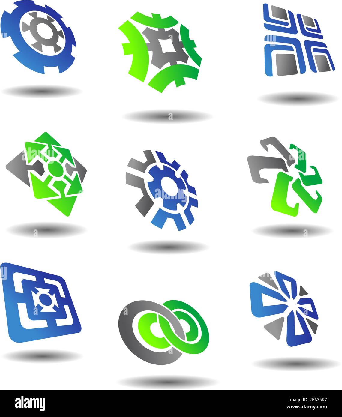 Set of color abstract symbols for design Stock Vector Image & Art - Alamy