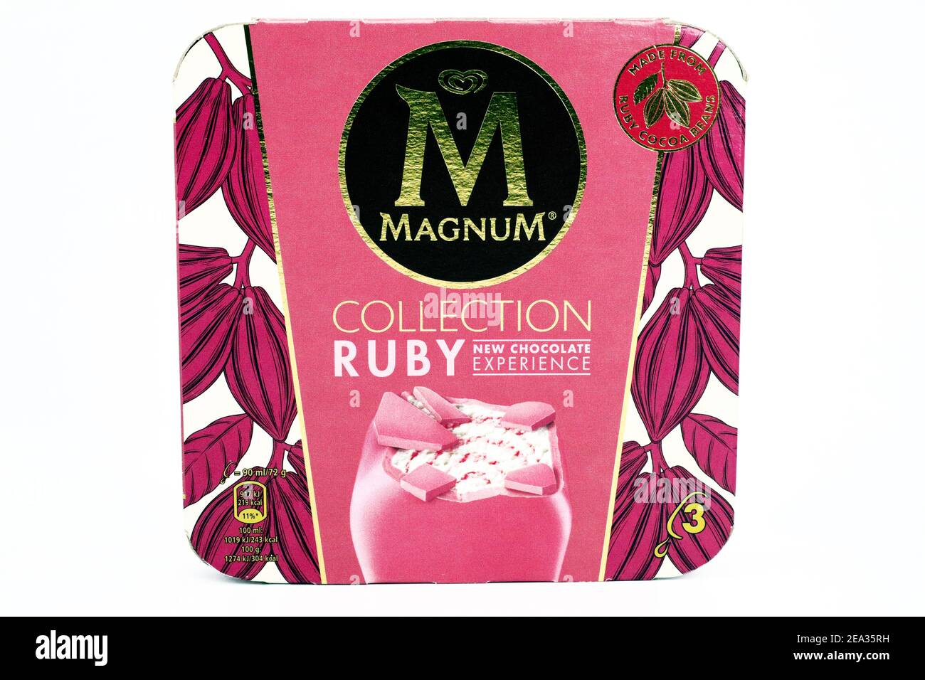 MAGNUM RUBY Ice Cream. Magnum is a brand of Unilever Stock Photo - Alamy