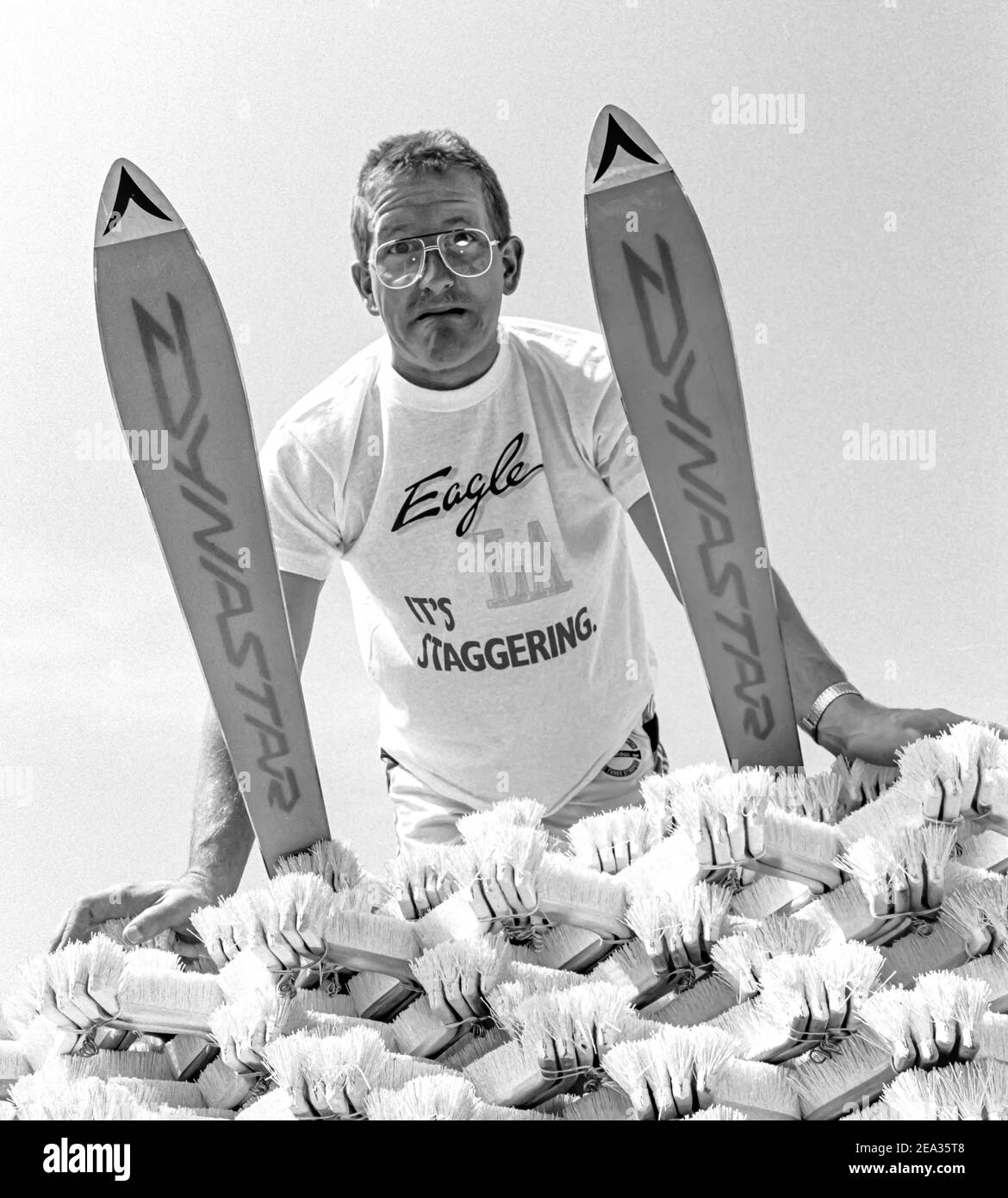 Eddie edwards eagle Black and White Stock Photos & Images - Alamy