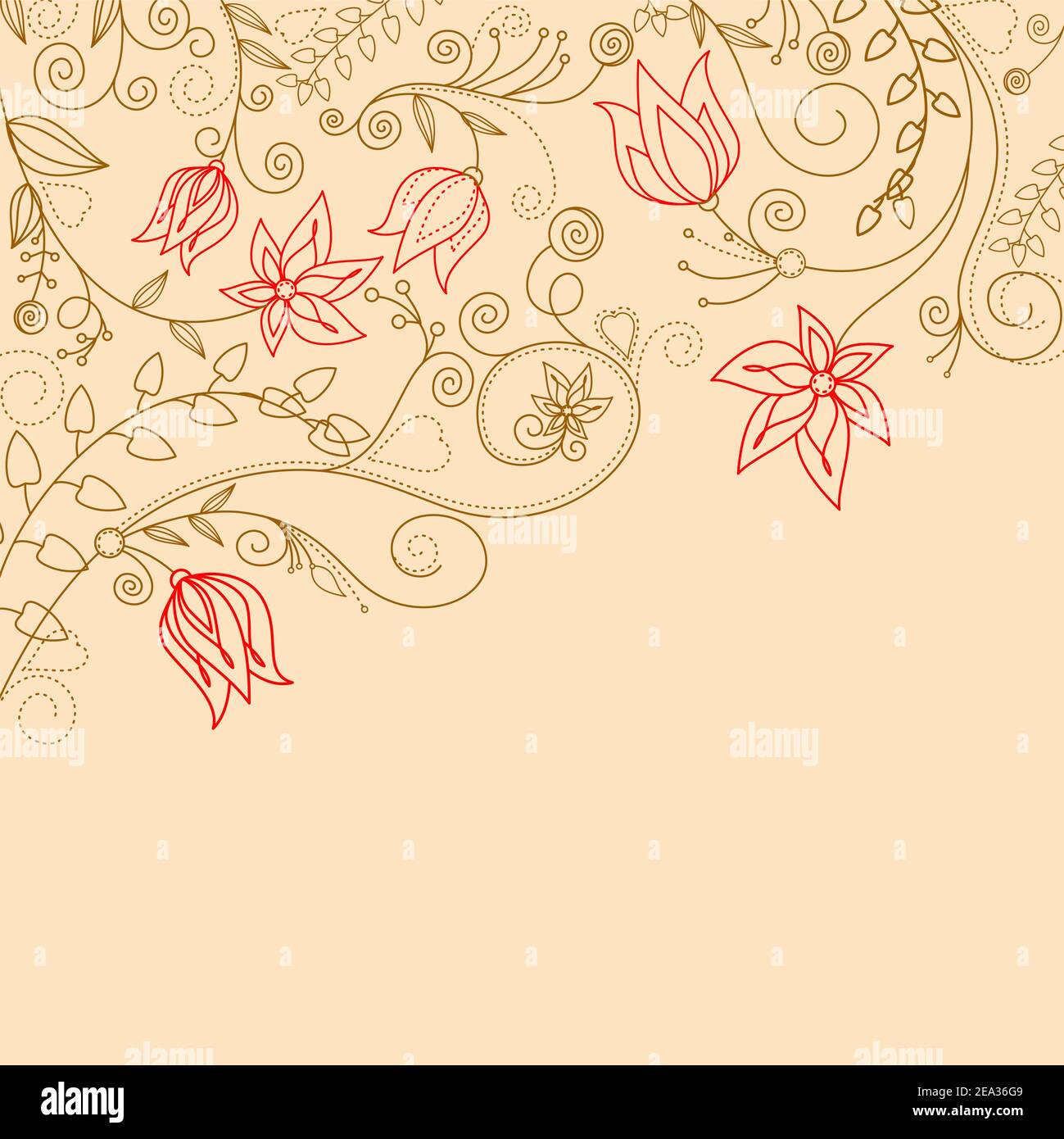 Flower pattern for design as a background Stock Vector Image & Art - Alamy