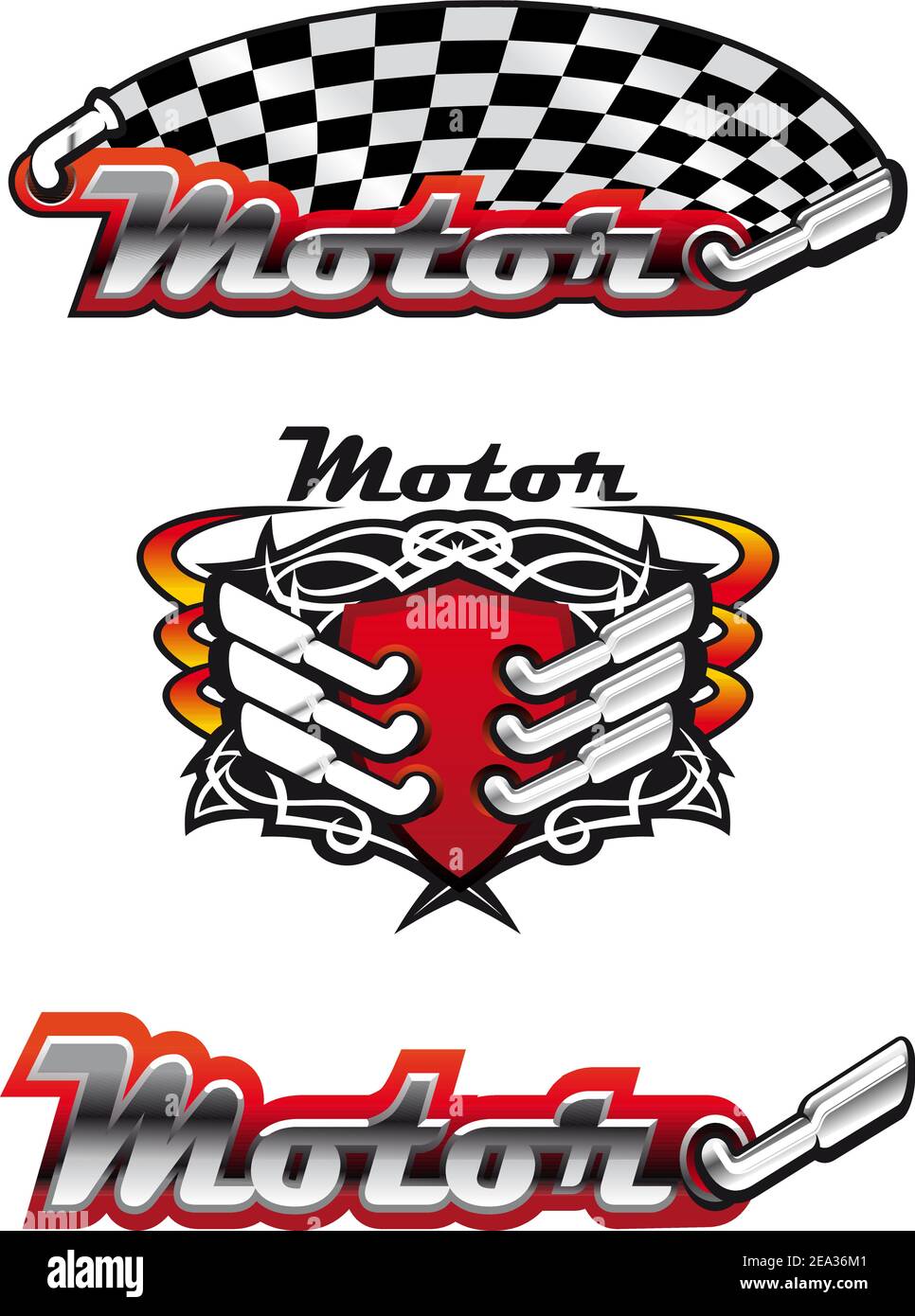 Isolated racing symbols and icons for design Stock Vector Image & Art ...