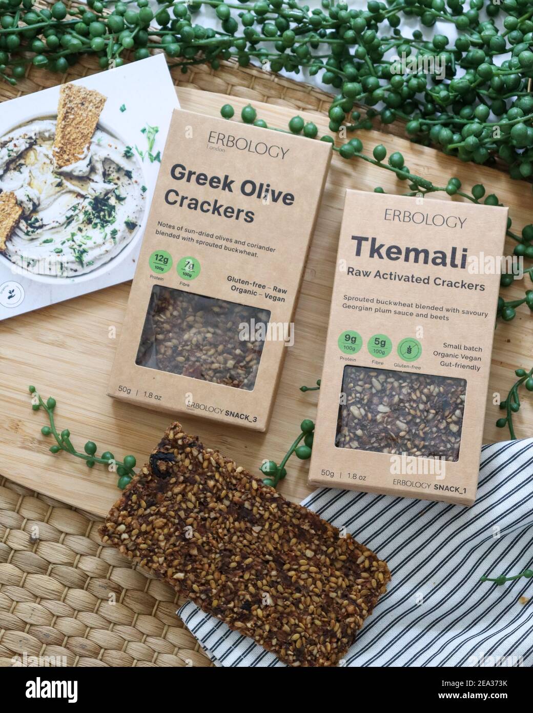 Greek Olive Crackers, Tkemali, Erbology, Vegan, Plant-based sustainable ...