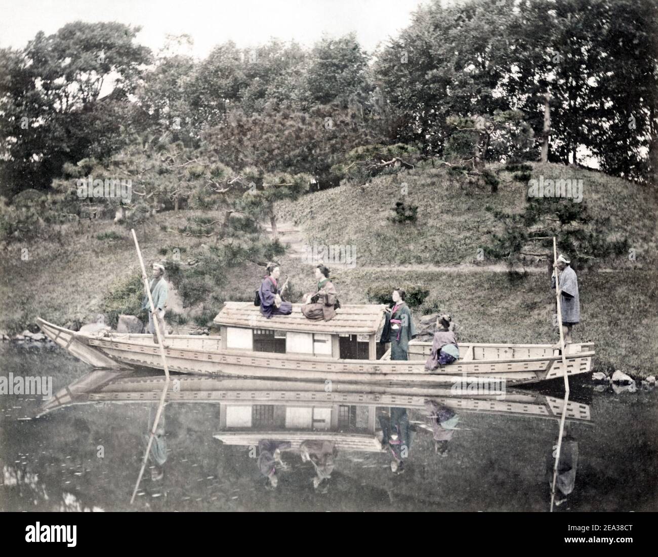 Late 19th century photograph - Pleasure boat, Japan, c.1880's Stock ...