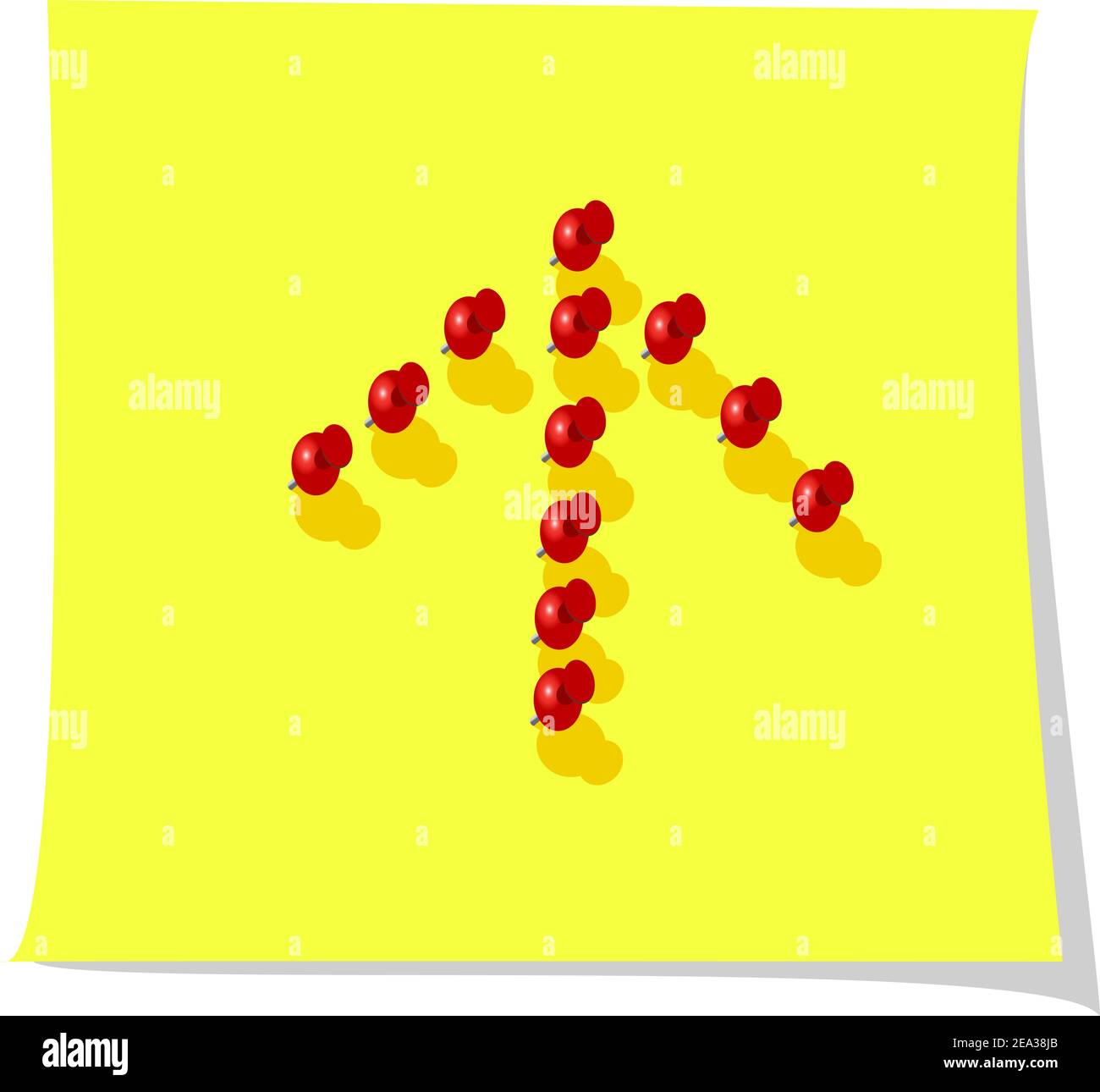 Arrow with pins as a direction concept Stock Vector Image & Art - Alamy