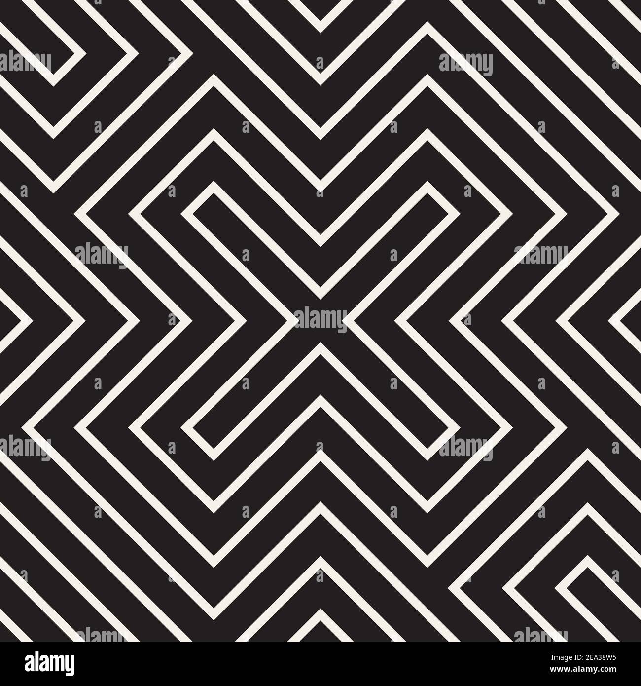 Vector seamless cross pattern. Repeating geometric black and white ...