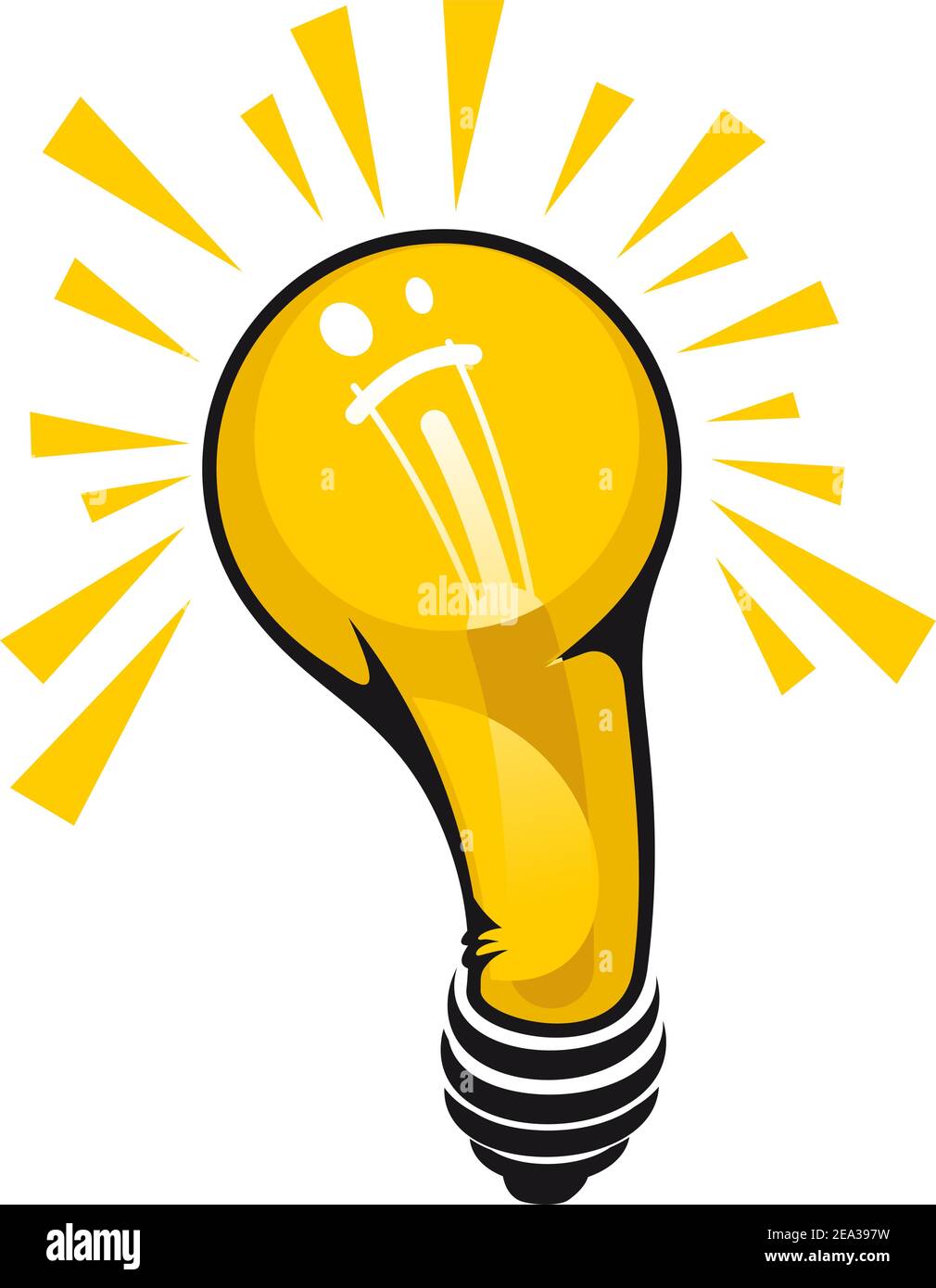 Light bulb symbol isolated on white for creative design Stock Vector ...