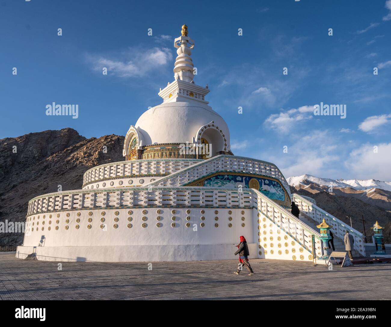 Shanti Stupa in Leh, Ladakh Stock Photo - Alamy