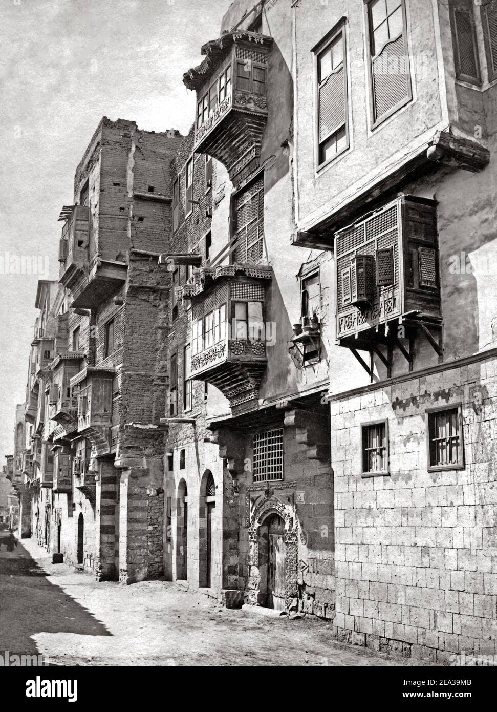 Late 19th century photograph - Street in old Cairo, Egypt, c.1880's ...
