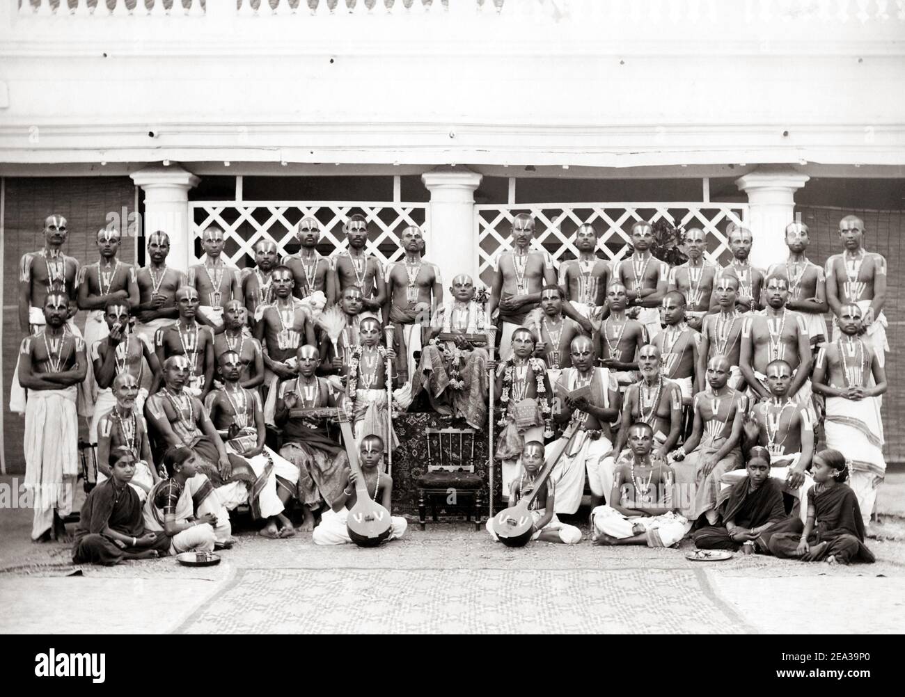 Late 19th century photograph - Group of priests, religious, holy men ...