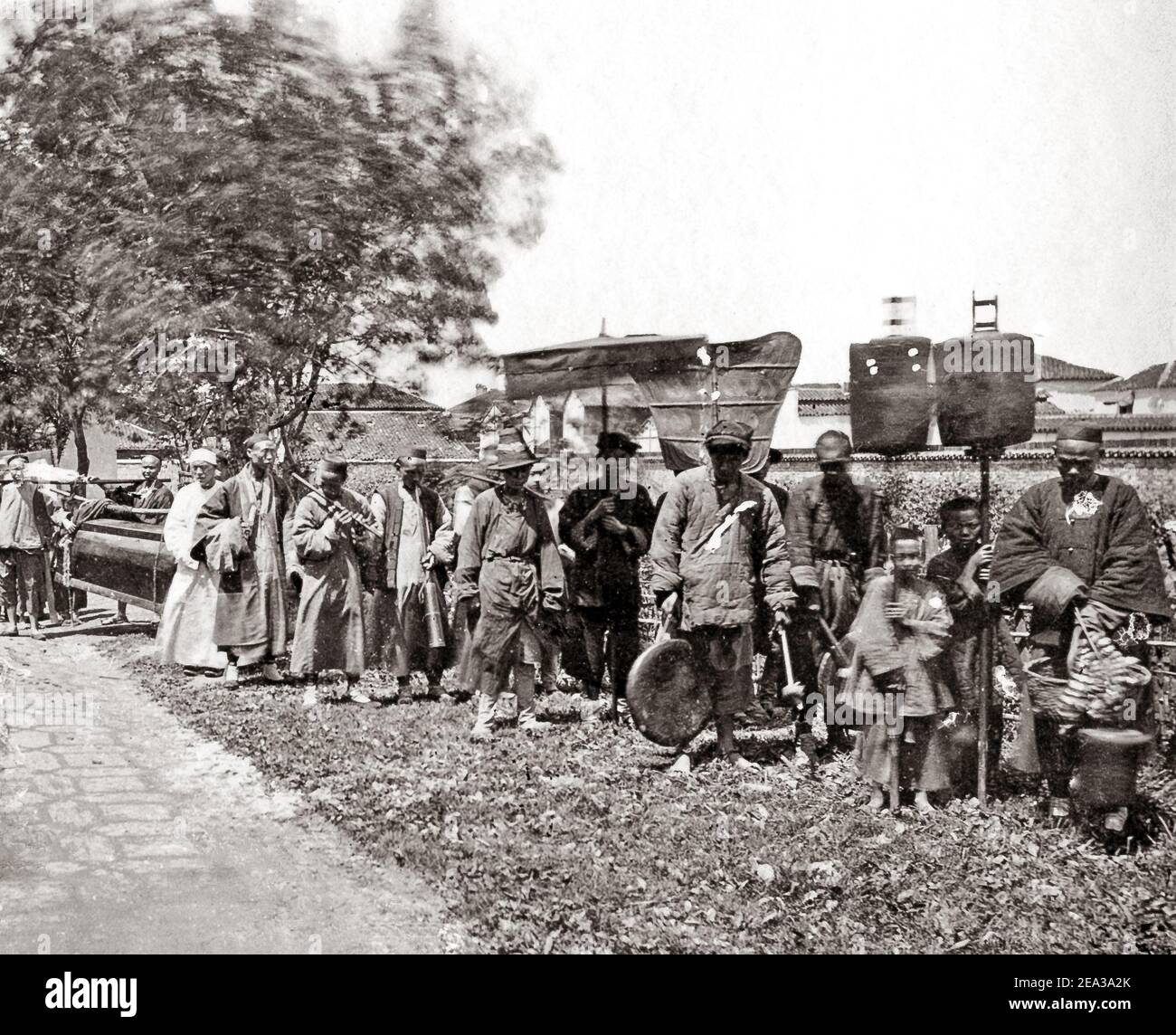 Late 19th century photograph - Funeral procession, China, c.1880's ...