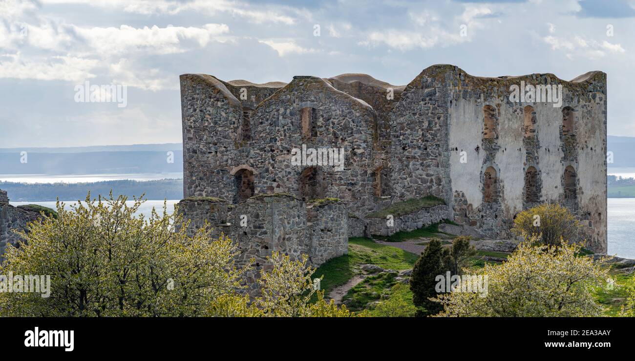 Medieval Castle Brahehus a Swedish Famous landmark By the lake Vattern ...