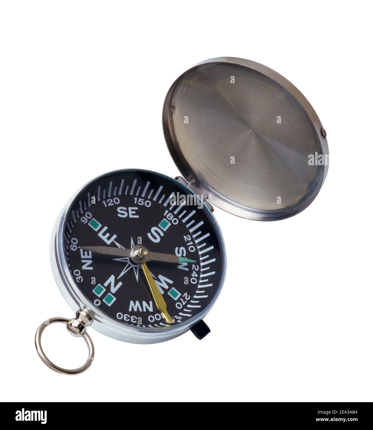 Vintage compass isolated on white background Stock Photo - Alamy