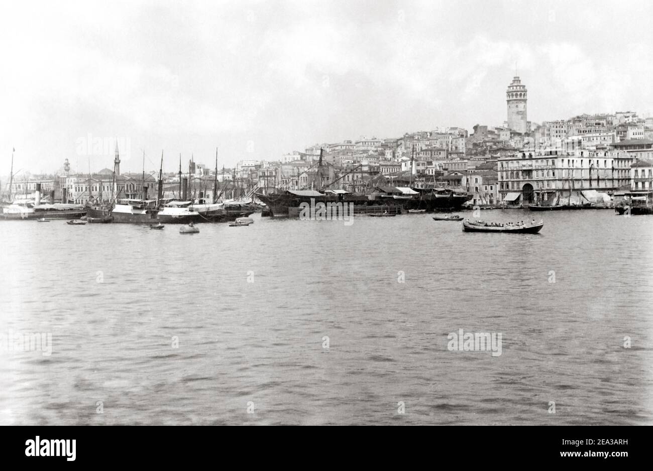 Late 19th century photograph - Galata Tower, Constantinople, Istanbul ...