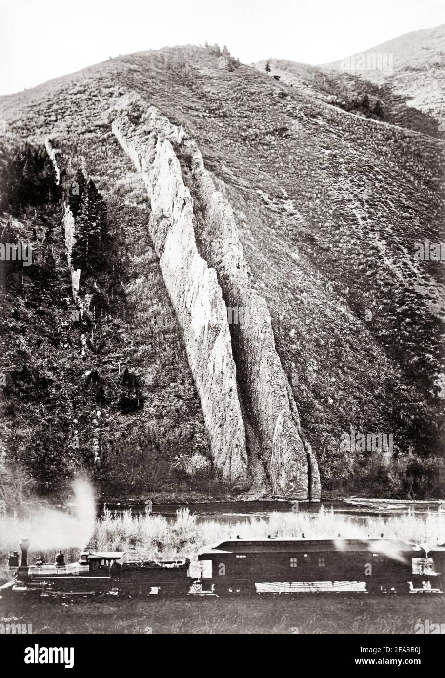 Late 19th century photograph - The Devil's Slide, Weber Canyon, Utah, c ...