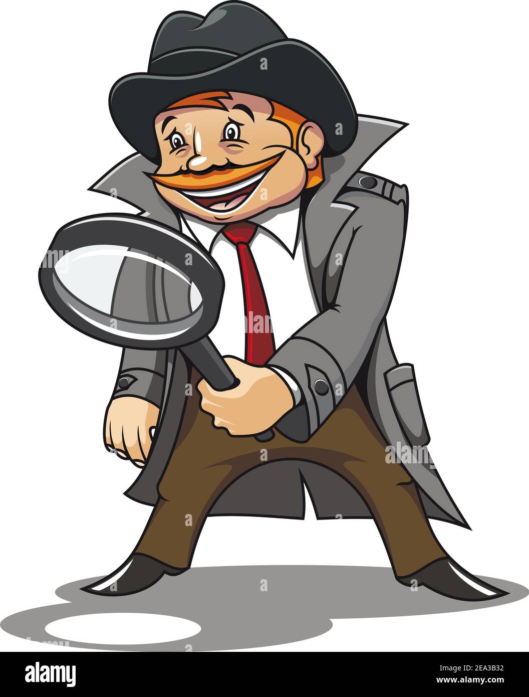 Cartoon Detective With Magnifying Glass 1,100+ Child Detective Stock