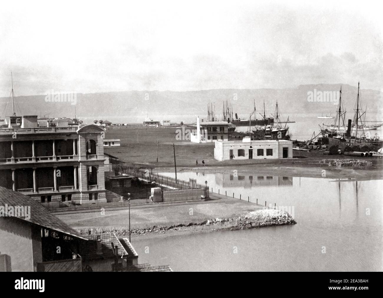 Late 19th century photograph - Port of Suez (Port Tewfik) Egypt, c.1890 ...