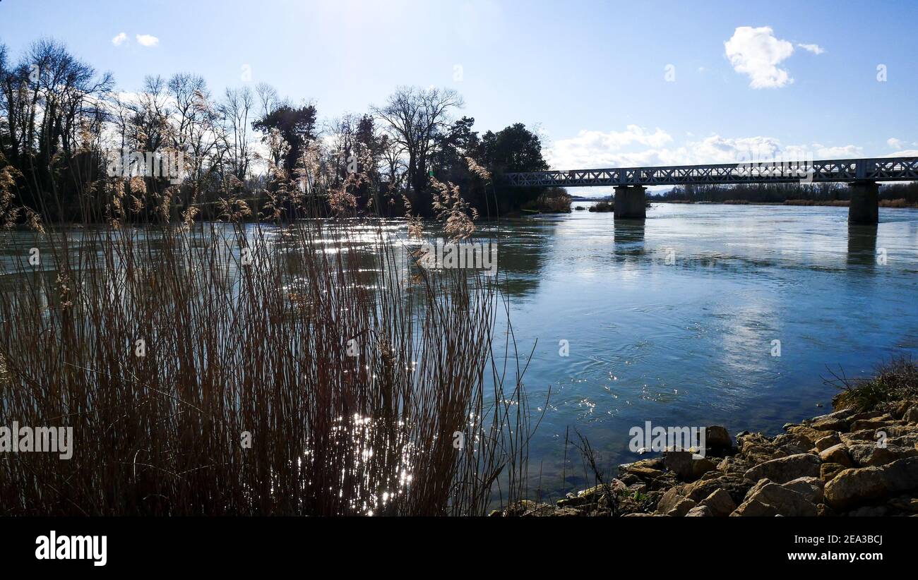 Jonage canal, Rhone, AURA Region, France Stock Photo - Alamy