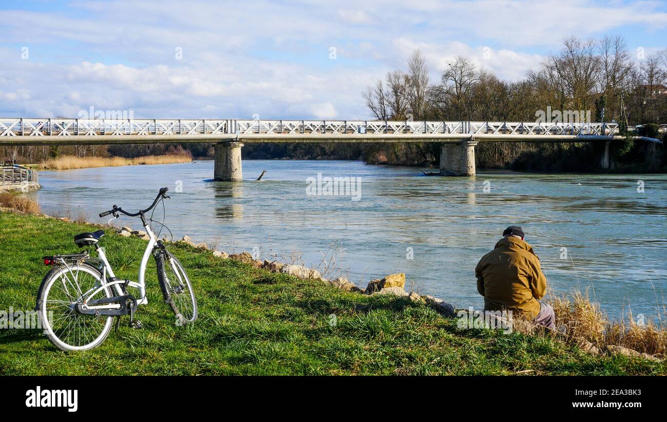 Jonage canal, Rhone, AURA Region, France Stock Photo - Alamy