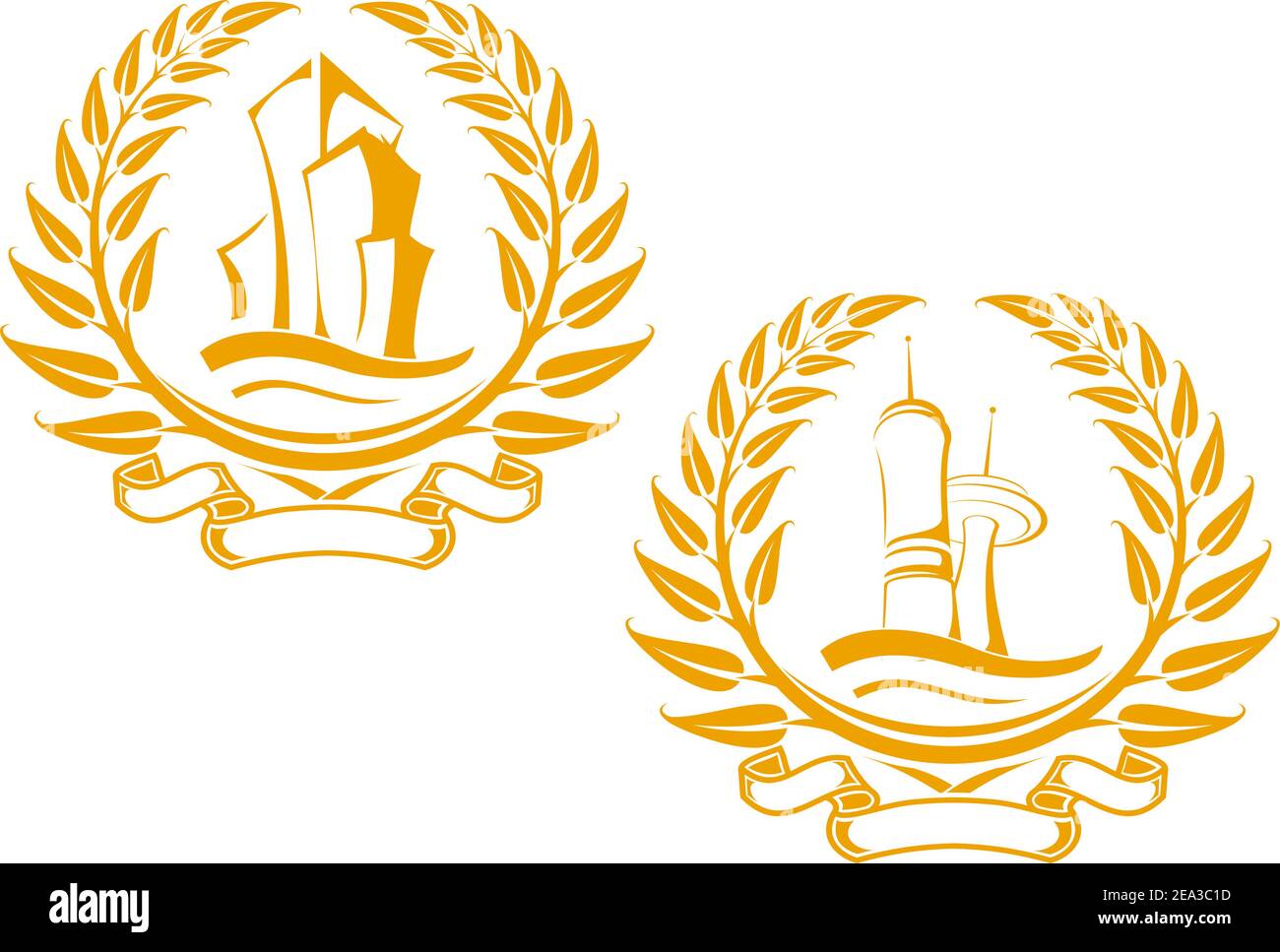 Real laurel Stock Vector Images - Alamy