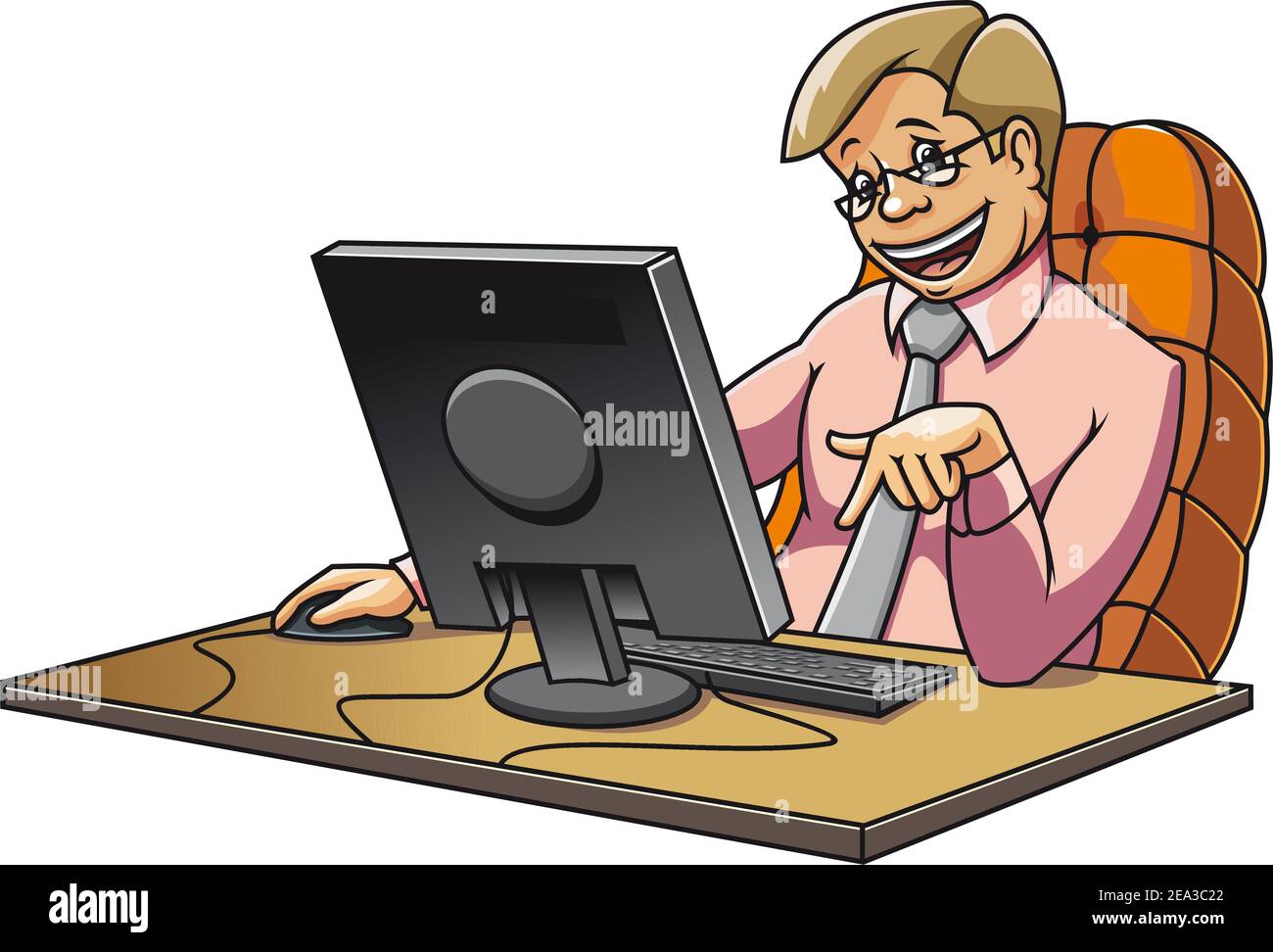 Manager typing Stock Vector Images - Alamy