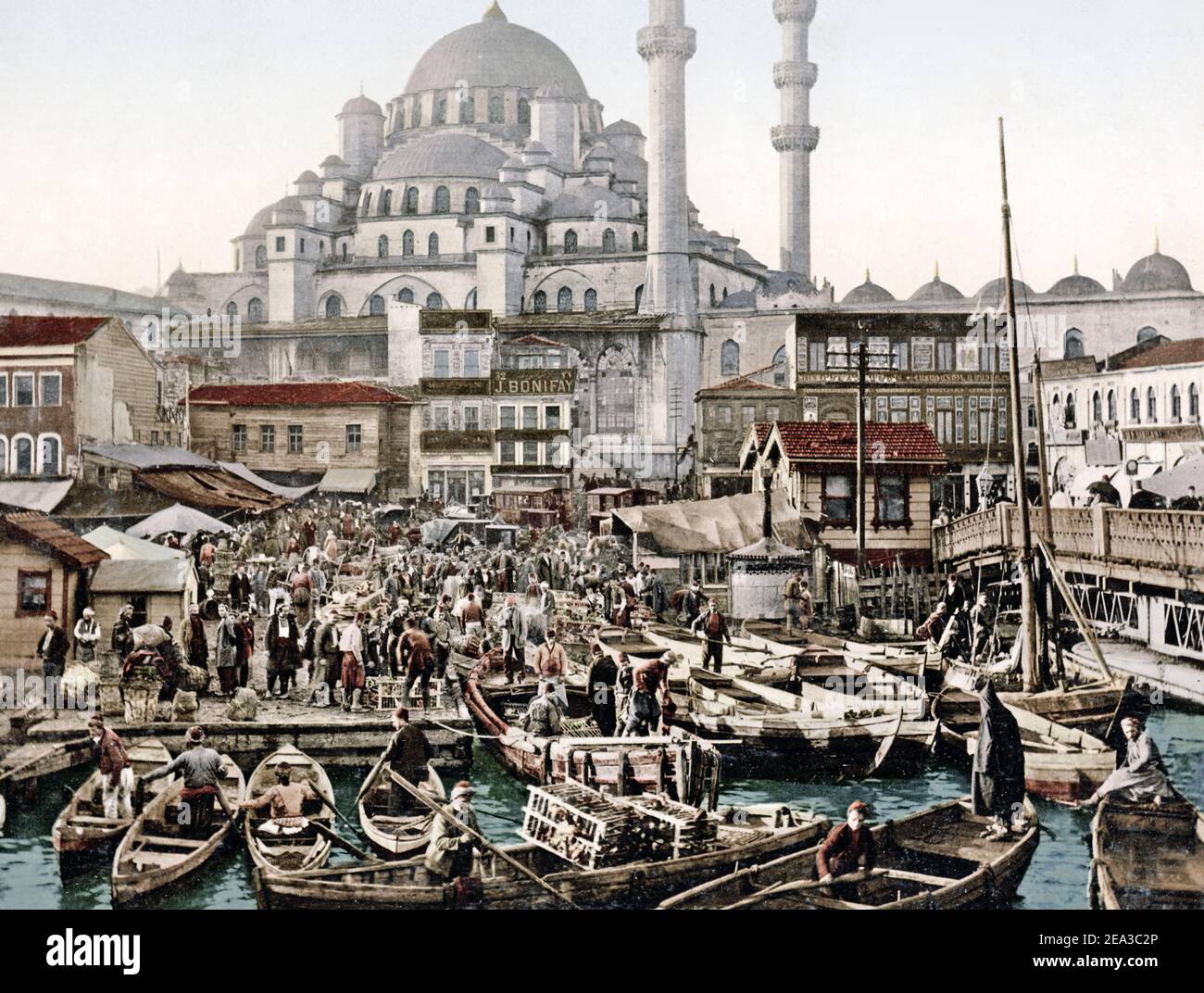 Late 19th century photograph - Waterfront scene, Constaninople ...